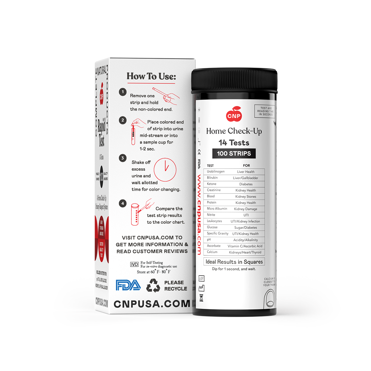 Rapid Test Complete 14 Tests - 100 Count Home Test for Kidney, Liver ...