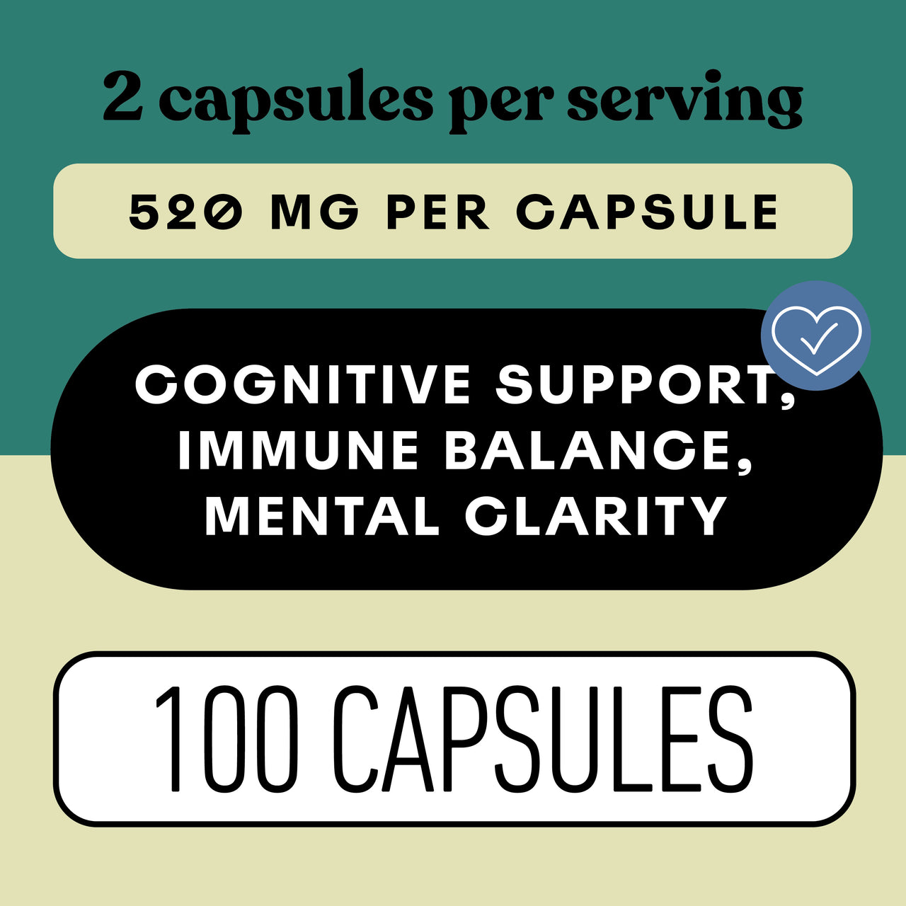Organic Lions Mane Capsules - 100 Count Lions Mane Mushroom Capsules ...