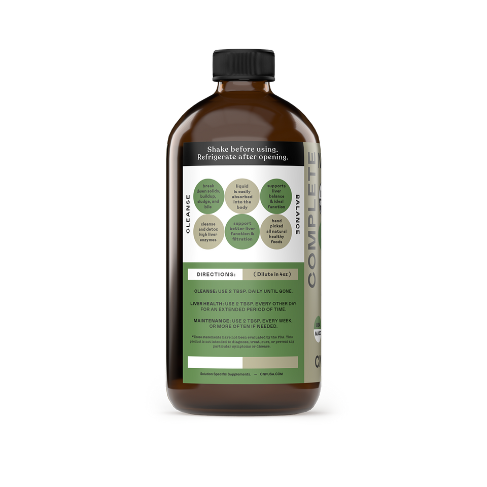 Liver Complete - 16oz Glass Bottle, Organic Detox and Cleanse – CNPUSA