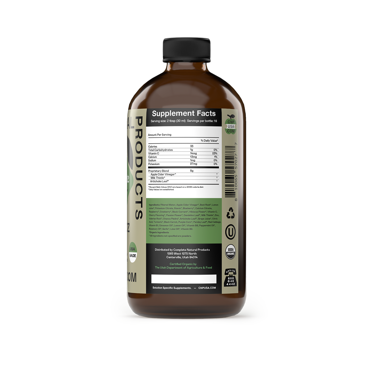 Liver Complete - 16oz Glass Bottle, Organic Detox and Cleanse – CNPUSA