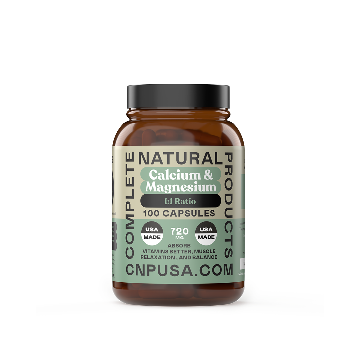Pure Calcium & Magnesium Capsules - 100 Capsule 720mg Cal Mag ...